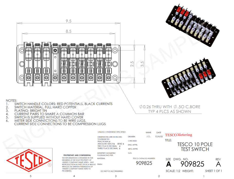 TESCO Test Switches - TESCO Metering